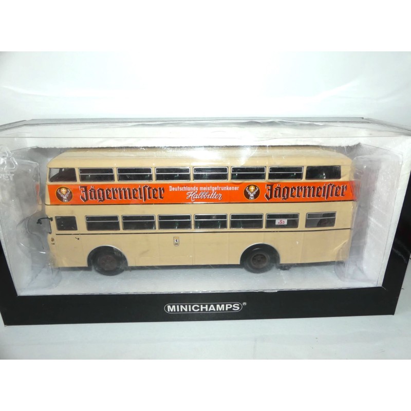 AUTOBUS DOUBLE ETAGE BUSSING D2U JÄGERMEISTER MINICHAMPS 1:43 de re...