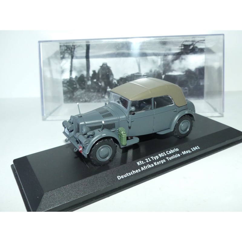 KFZ 21 TYP 901 CABRIO TUNISIE MILITAIRE 1941 ALTAYA 1:43 de referen...