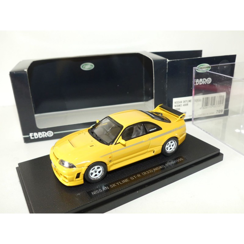 NISSAN SKYLINE GT-R R33 NISMO 400R 1996 Jaune EBBRO 709 1:43 de ref...